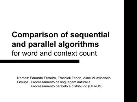Ppt Comparison Of Sequential And Parallel Algorithms For Word And Powerpoint Presentation
