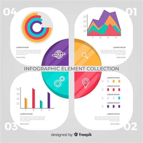 인포 그래픽 요소 컬렉션 무료 벡터