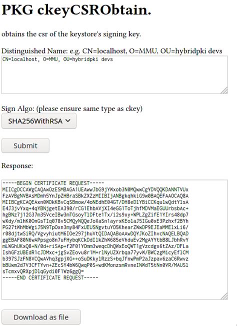 CSR Generation The Generated CSR Is Sent To A CA For Certification It Download Scientific