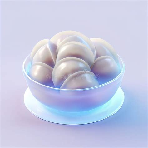 Icon Of Dumpling Glossy Glass Style Illustration Stock Illustration