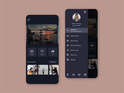 Hamburger Menu Ui Behance