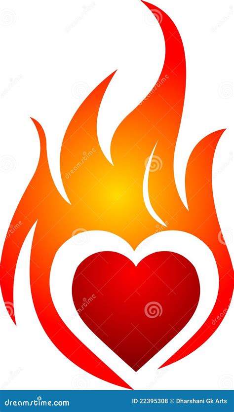 Flame Heart Stock Vector Illustration Of Abstract Flare 22395308