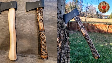 Carving A Viking Axe Youtube