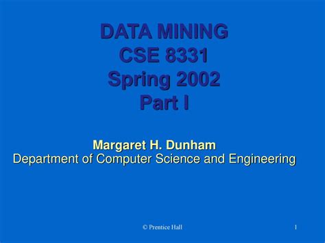 data mining cse 8331 spring 2002 part i ppt download