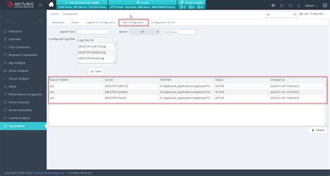 Log Analyzer Configuration Import Via Csv File Arcturus Technologies