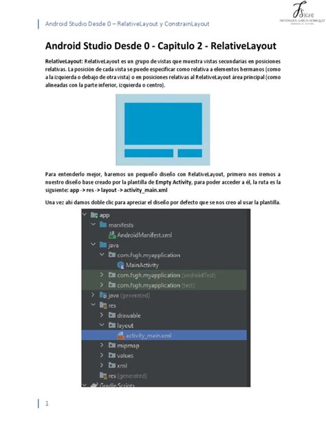 Android Studio Desde 0 Capitulo 2 Relativelayout Pdf Android