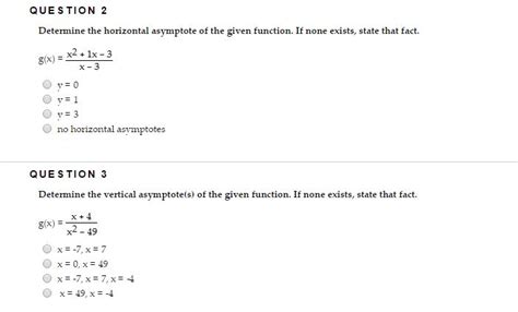 Solved Determine The Horizontal Asymptote Of The Given Chegg