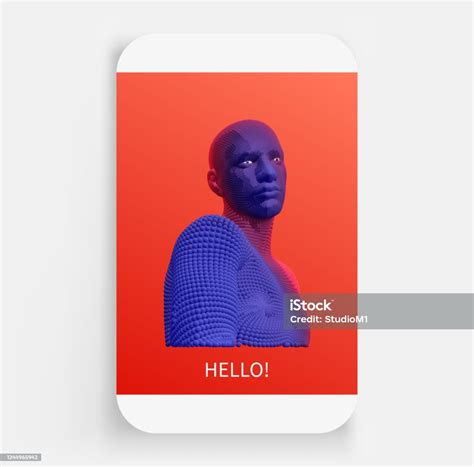 안녕하세요 3d 추상적 인 인간의 몸통 입자로 구성된 벡터 그림입니다 3차원 형태에 대한 스톡 벡터 아트 및 기타 이미지 3차원 형태 가리기 가상현실 Istock