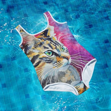 Cat Swimsuit Etsy
