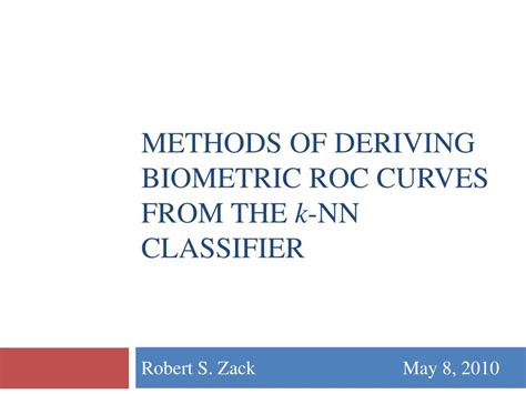 ppt innovative methods for biometric roc curve derivation powerpoint
