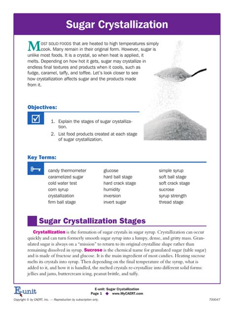 Sugar Crystallization Pdf Caramel Candy