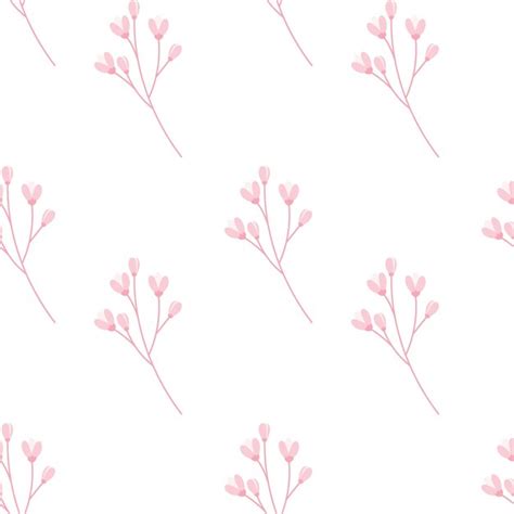 Premium Vector Seamless Pattern Of Abstract Flowering Branches In