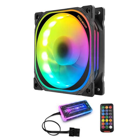 Coolmoon Cooling Fan Cm RGB Computer Case Coolin Vicedeal