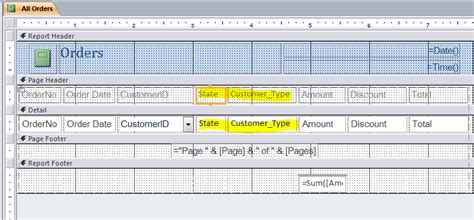 Insert Field On Report