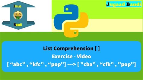 Exercise List Comprehension Python Tutorial Hindi Youtube