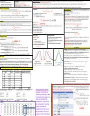Stat Cheat Sheet Midterm Pptx Key Definitions Key Equations Function Can Be Defined As F X