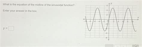 Solved What Is The Equation Of The Midline Of The Sinusoidal Function