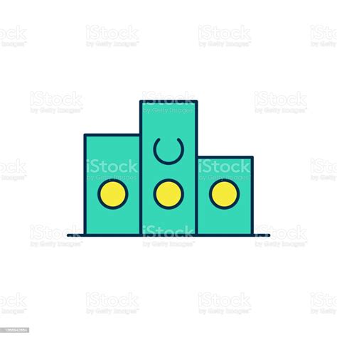 흰색 배경에 고립 된 스포츠 우승자 포디엄 아이콘을 통해 채워진 개요 상 벡터 1위에 대한 스톡 벡터 아트 및 기타 이미지 1위 2 위 상 종류 3 Istock