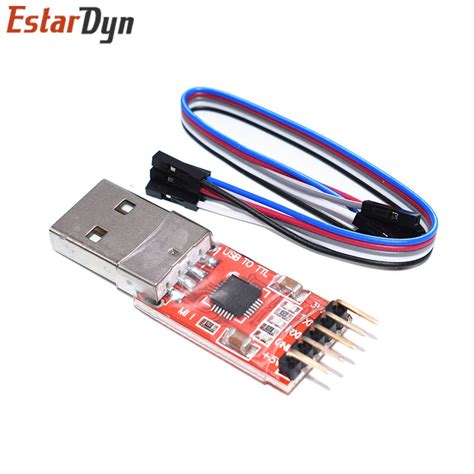 Usb 20 Uart Ttl 5 핀 커넥터 모듈 직렬 변환기 Stc 대체 Ft232 Ch340 Pl2303 Cp2102 활성 구성 요소