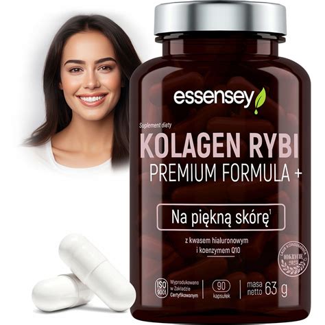 Essensey Kolagen Rybi Premium Formula Na Skórę Kwas Hialuronowy 90 Kaps 5902114048662