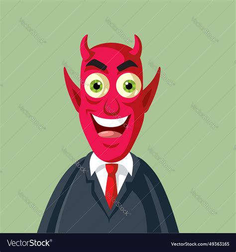 Funny Devil Businessman Concept Character Vector Image