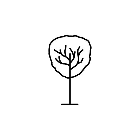 Tree Outline Vector Icon Illustration 23037415 Vector Art At Vecteezy