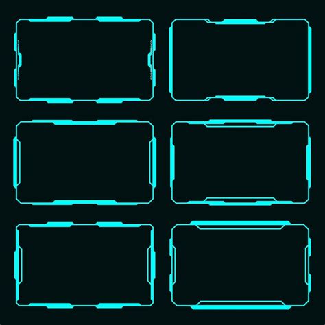 Frame Futuristic Technology Set Hi Tech Element Hud Focus Sci Fi Square Shape Design 66551948