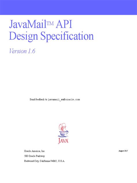 javamail 1 6 pdf application programming interface class