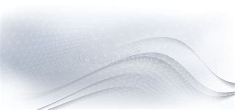 Abstract Dynamic Wavy Curved Lines And Dot Pattern On Gray Background Stock Vector