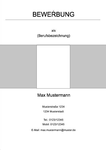 Kreative Deckblatt Vorlagen für deine Bewerbung