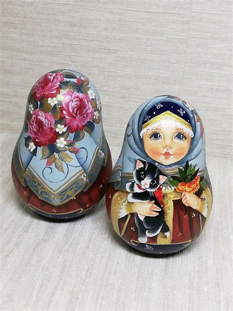 Неваляшка музыкальная БАРЫНЯ 9см в интернет магазине Ярмарка Мастеров по цене 2100 ₽ Moplyru