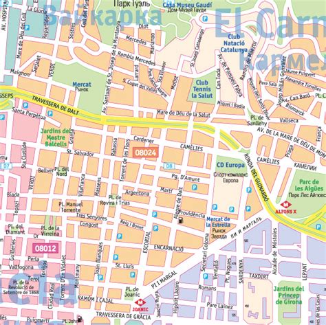 Карта Барселоны Испания по русски все о жизни в Испании