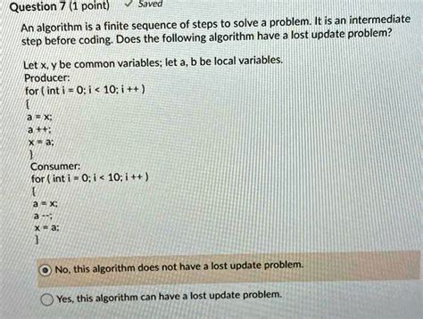 Solved An Algorithm Is A Finite Sequence Of Steps To Solve A Problem