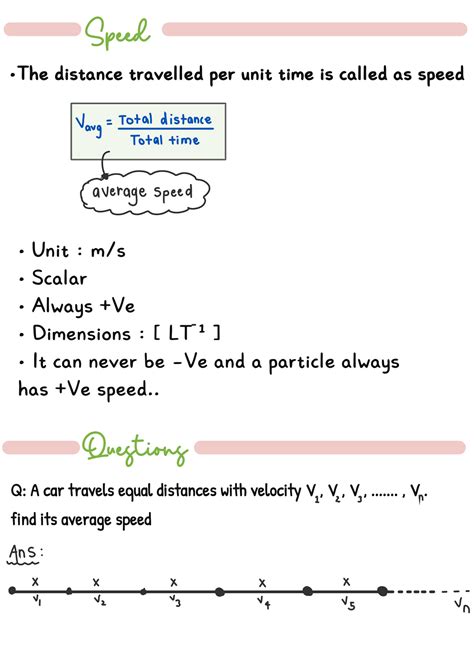 SOLUTION Kinematics Speed And Velocity Studypool