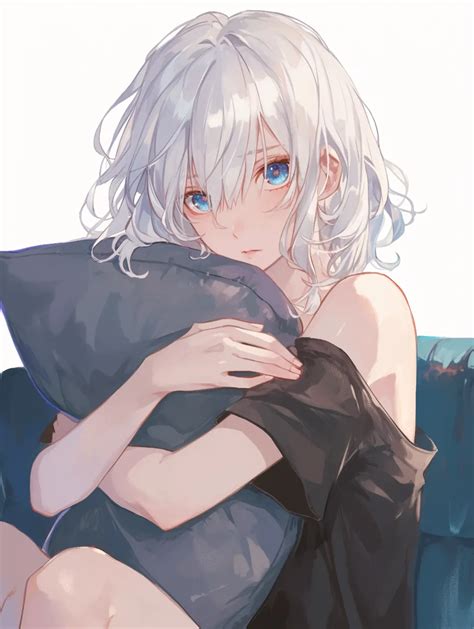 抱き枕ポーズで静かな時間｜イラスト・フリー素材なら「シンテリ」