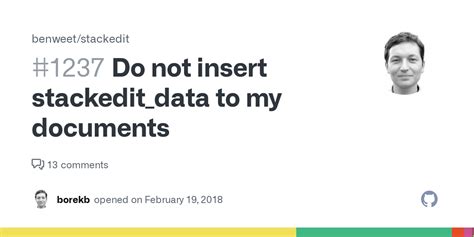 Do Not Insert Stackedit Data To My Documents Issue 1237 Benweet