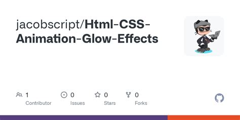 Github Jacobscript Html Css Animation Glow Effects