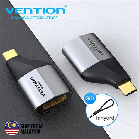 Vention Usb C To Hdmi Adapter Usb 3 1 Type C To Hdmi Dongle Adapter 4k Hdmi Projector Monitor Tv