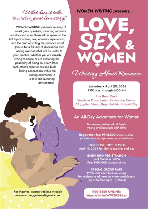 Women Writing Announces LOVE SEX WOMEN Writing About Romance Philippines Graphic