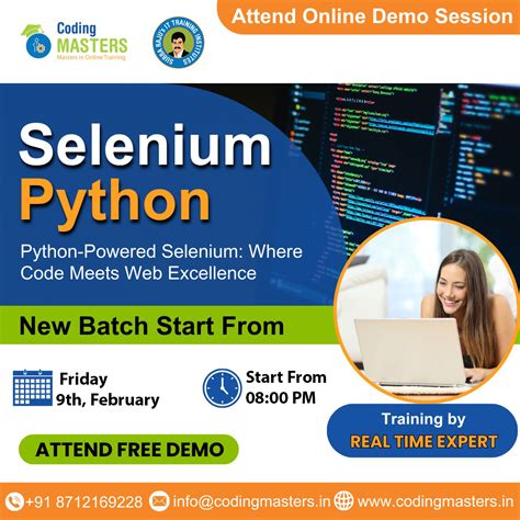 selenium with python online training codingmasters software online