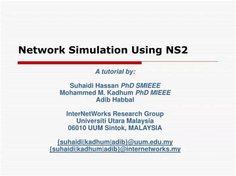 Ppt Network Simulation Using Ns2 Powerpoint Presentation Free Download Id3157088