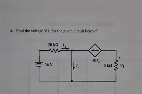 Solved 4 Find The Voltage V1 For The Given Circuit Below