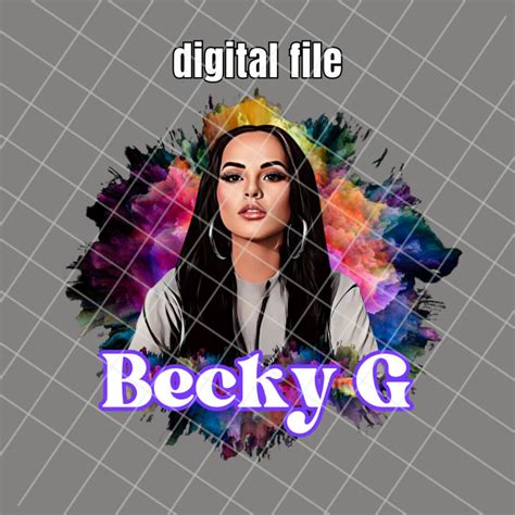 Becky G Colorful Digital Png File Becky G Cartoon Sublimation File