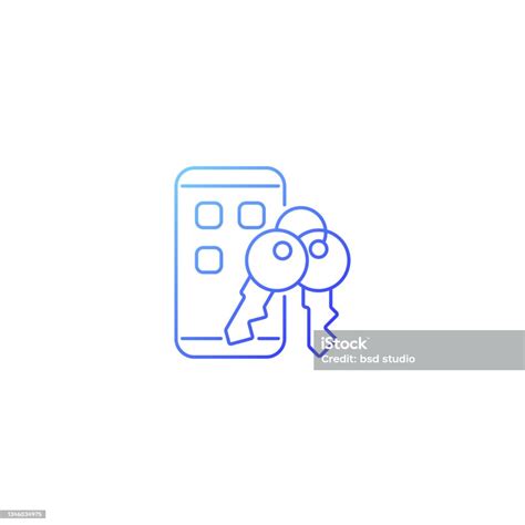 Password Management App Gradient Linear Vector Icon Stock Illustration Download Image Now Istock