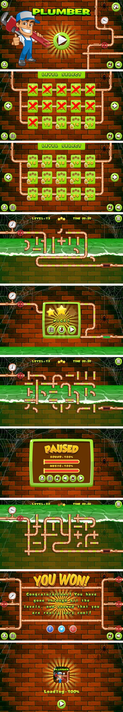 Plumber Html5 Game 30 Levels Mobile Version Construct 3