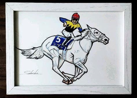 最終値下げ！【ソダシ】競走馬 競馬 イラスト メルカリ