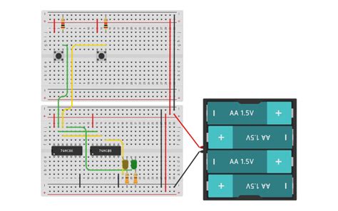 Circuit Design Half Adder Tinkercad