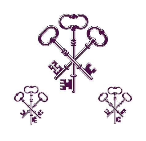 Premium Vector Crossed Keys Protected Secret Electronic Data Protection Keys To Heaven Hotel