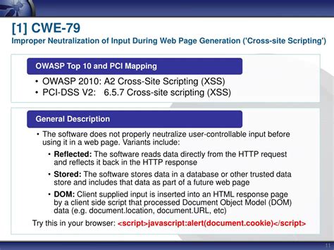 Ppt 2010 Cwesans Top 25 With Owasp Top 10 And Pci Dss V2 Mapping