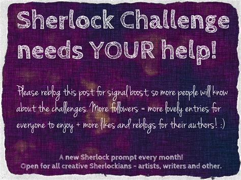 Sherlock Challenge On Tumblr